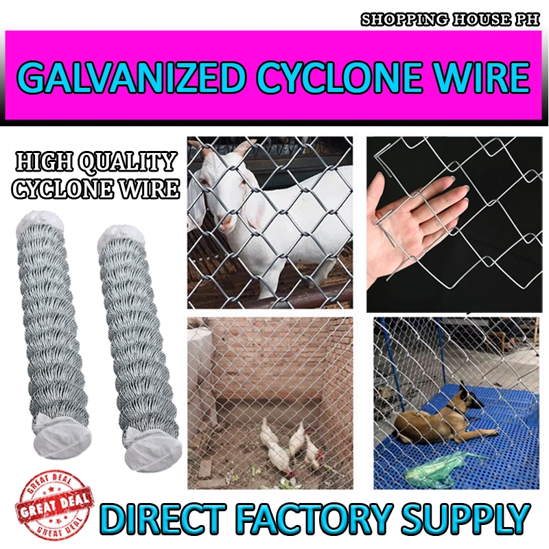 6 METERS Galvanized Cyclone Fence Wire, Commercial Chain Wire, Animal ...
