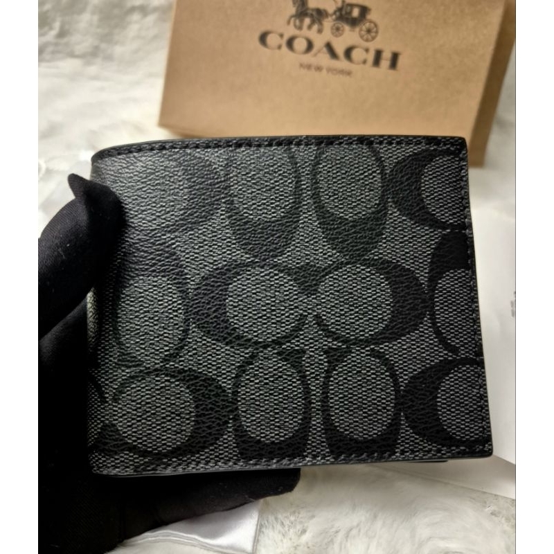 Authentic Coach Men's Bifold Wallet with card insert (2 in 1 wallet ...