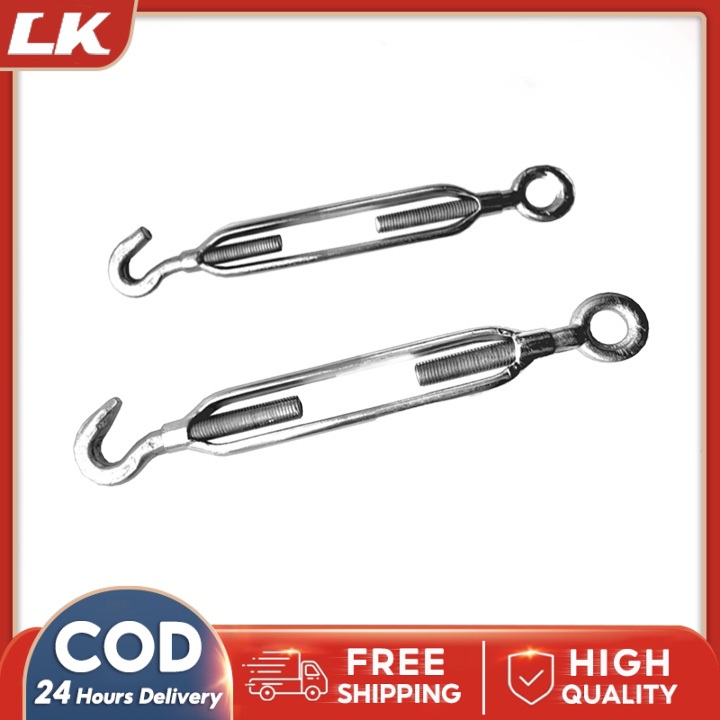 GI Turn Buckle Heavy Duty Wire Rope Tensioner Turnbuckle Hook&Eye 6 ...