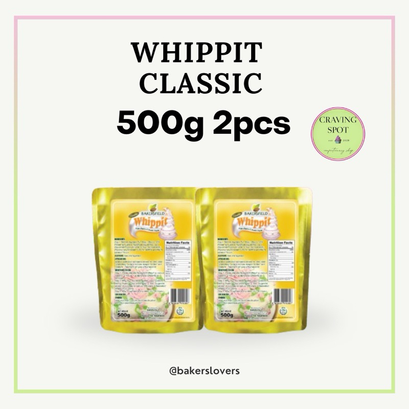 2 PCS of 500G WHIPPIT Classic |July 2025 Expiry | Shopee Malaysia