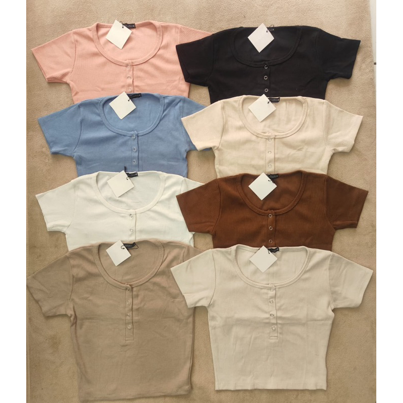 Premium quality basic SNAP BUTTON TOPS. | Shopee Malaysia
