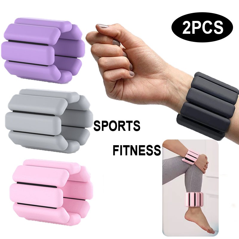 Weighted Bangle 1KG Adjustable Pair Set Leg Ankle Weights Wrist Iron ...