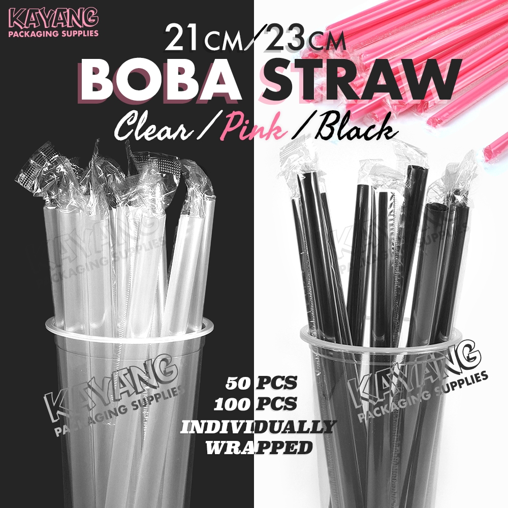 Boba Straw, Milktea Straw, Sago Straw (21cm / 23cm) Individually ...