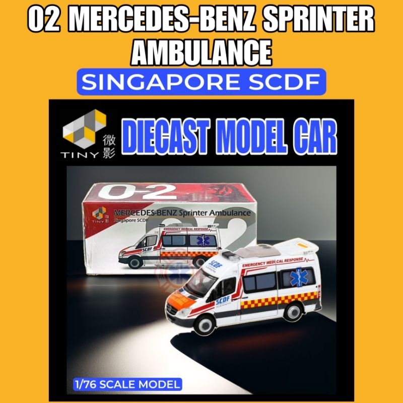 Collectibles Tiny 02 1/76 Scale Mercedes-Benz Sprinter SCDF | Shopee ...