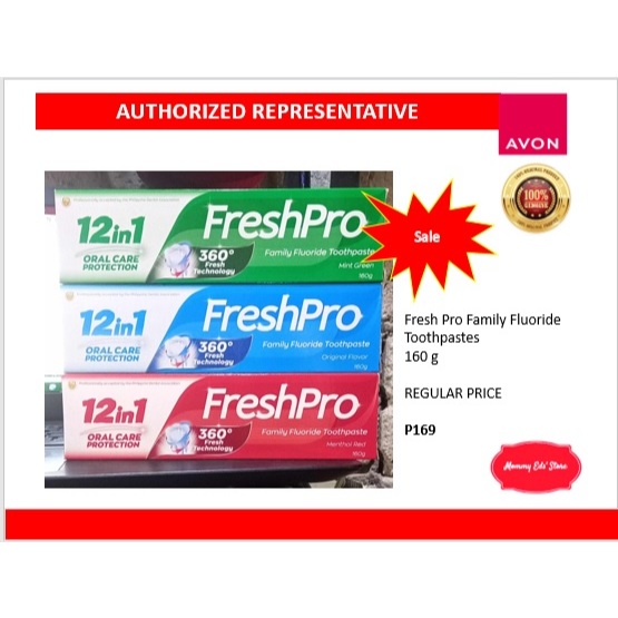 Fresh Pro Family Fluoride Toothpastes MENTHOL RED & MINT GREEN ...