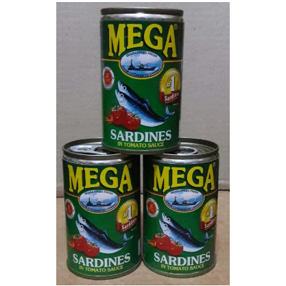 Mega Sardines in Tomato Sauce (155g x 3pcs) | Shopee Malaysia