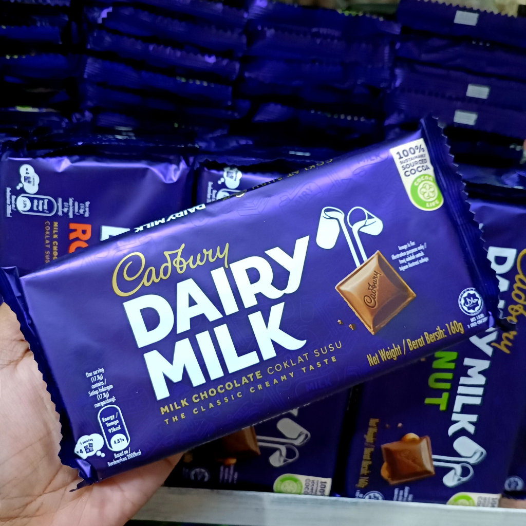 CADBURY DAIRY MILK CHOCOLATE 160g | Shopee Malaysia