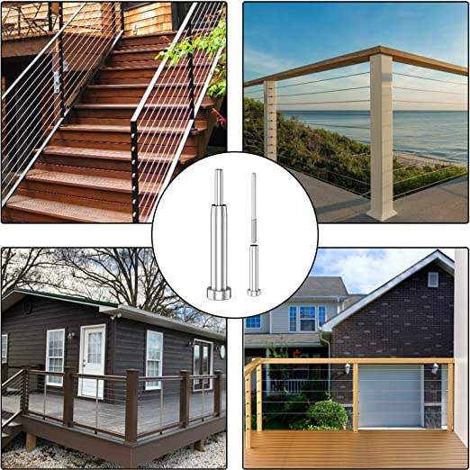 5Pcs Cable Railing End Fitting Rope Fittings Cable Threaded Stud ...