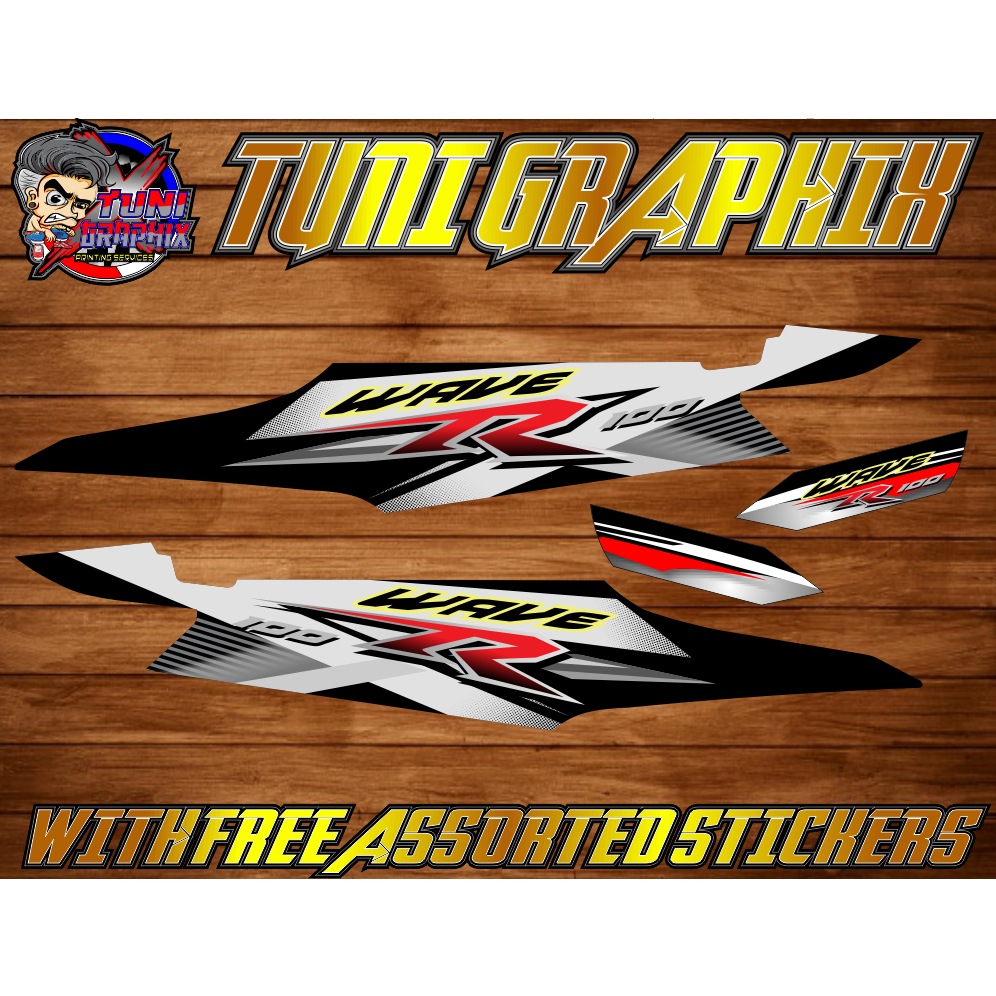 HONDA WAVE 100R DECALS w/ freebies | Shopee Malaysia