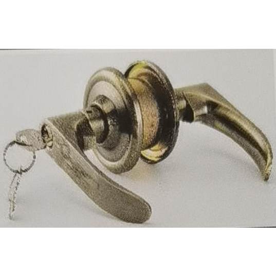 Denco door knob lever lockset DC200AB Antique brass Blister pack ...