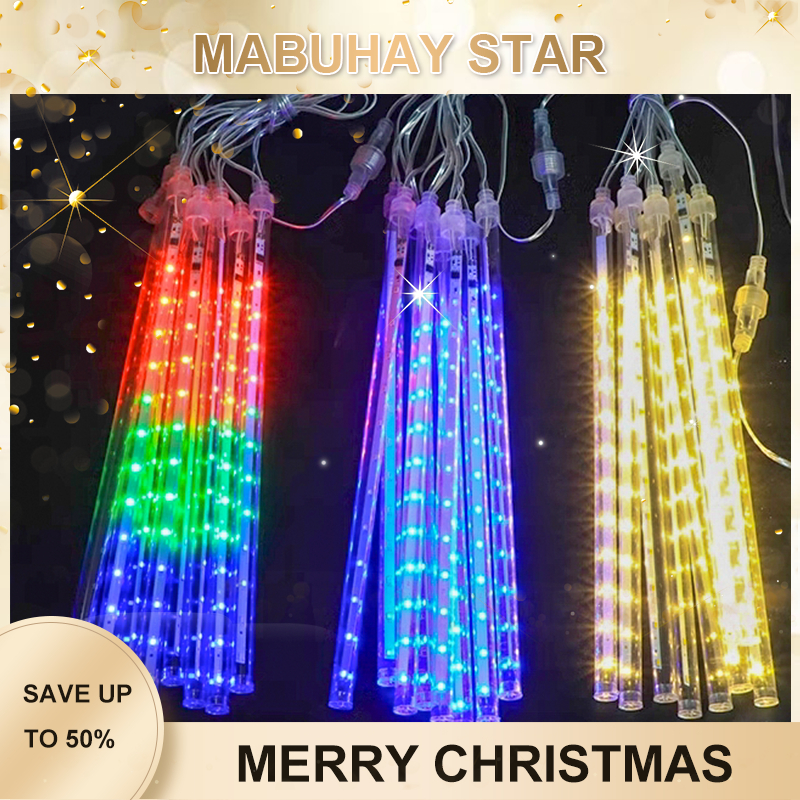 MABUHAY STAR 8PCS DIGITAL METEORSHOWER/VARIOUS MODES/OUTDOOR DECORATION ...