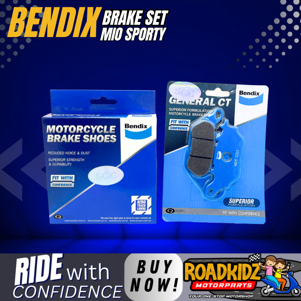 Bendix Brake Set Yamaha Aerox 155 Gravis M3 Soul I i125 Mio Sporty Mio ...