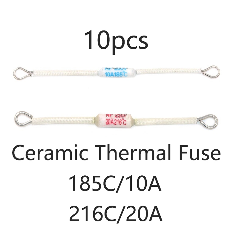 10pcs/20pcs Rice Cooker Ceramic Thermal Fuse 185C/10A 216C/20A RF ...