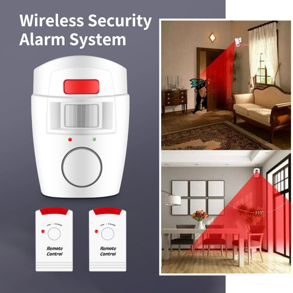 Infrared Induction Alarm Wireless Motion Sensor Alarm Security Detector Indoor Outdoor Alert ...