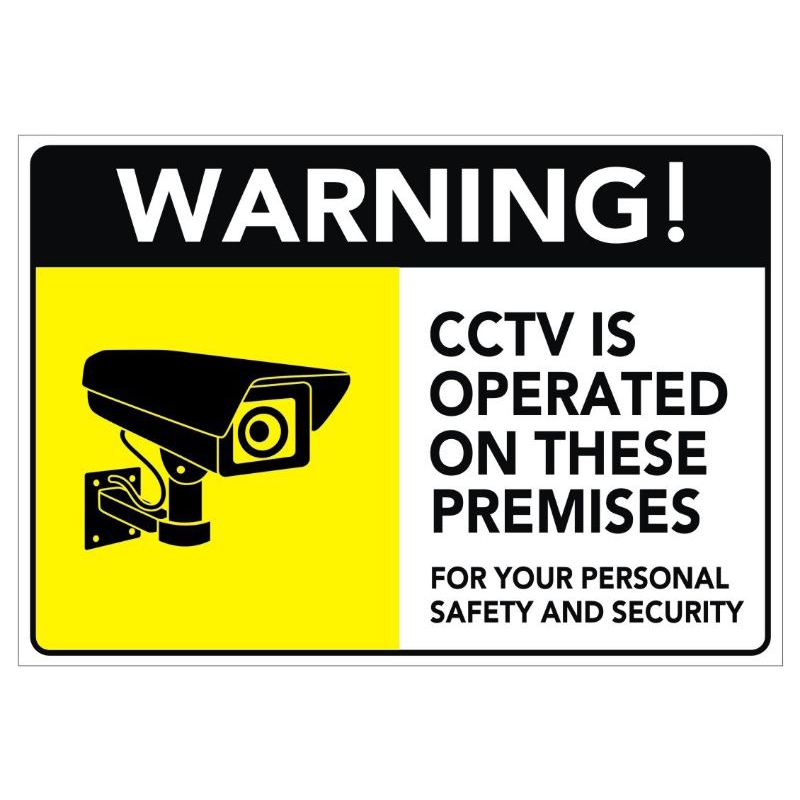 Warning CCTV in operation Signage PVC Plastic material | Shopee Malaysia