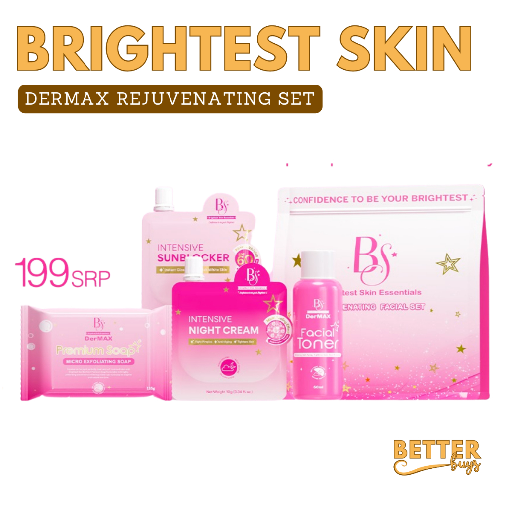 Brightest Skin Essentials DERMAX Rejuvenating Set | Whitening and Anti ...