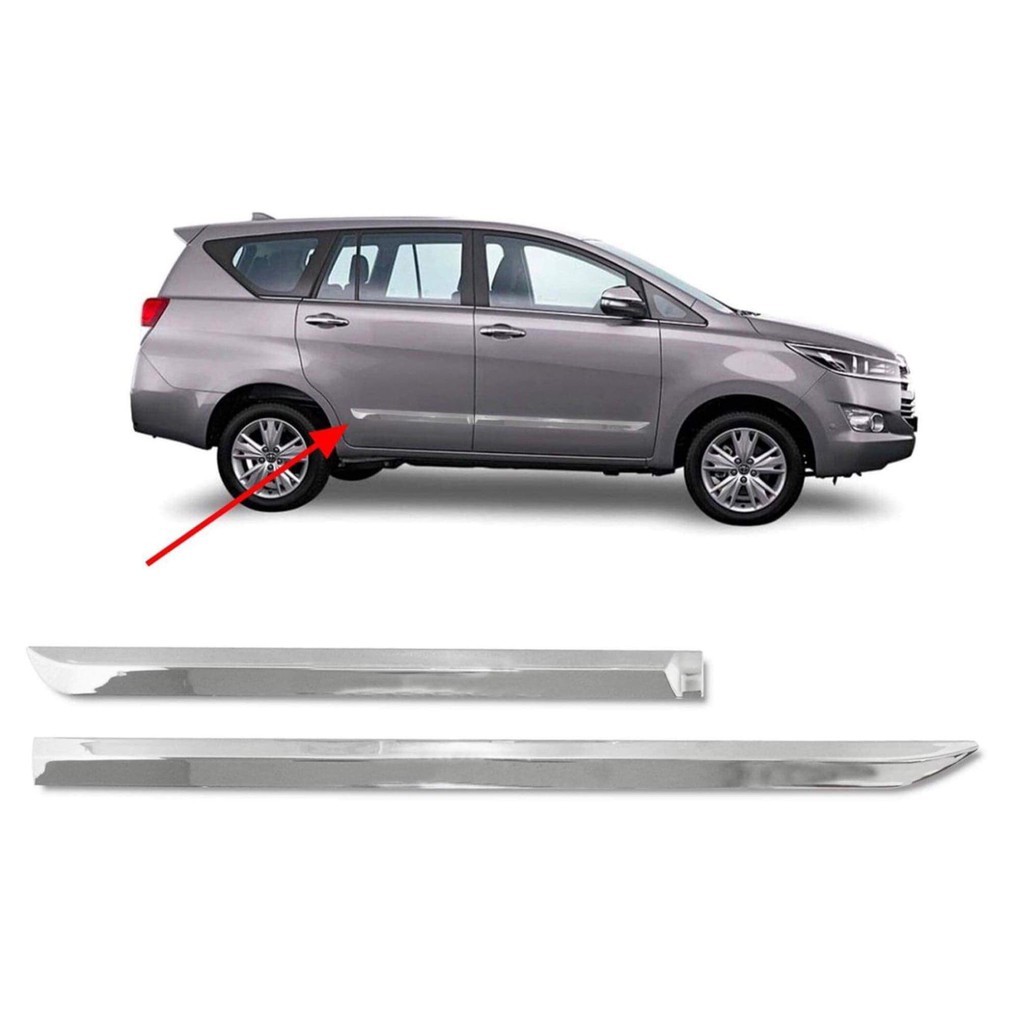 Toyota Innova 2016 to 2023 Side Body Moulding Trim Chrome 2017 2018 ...