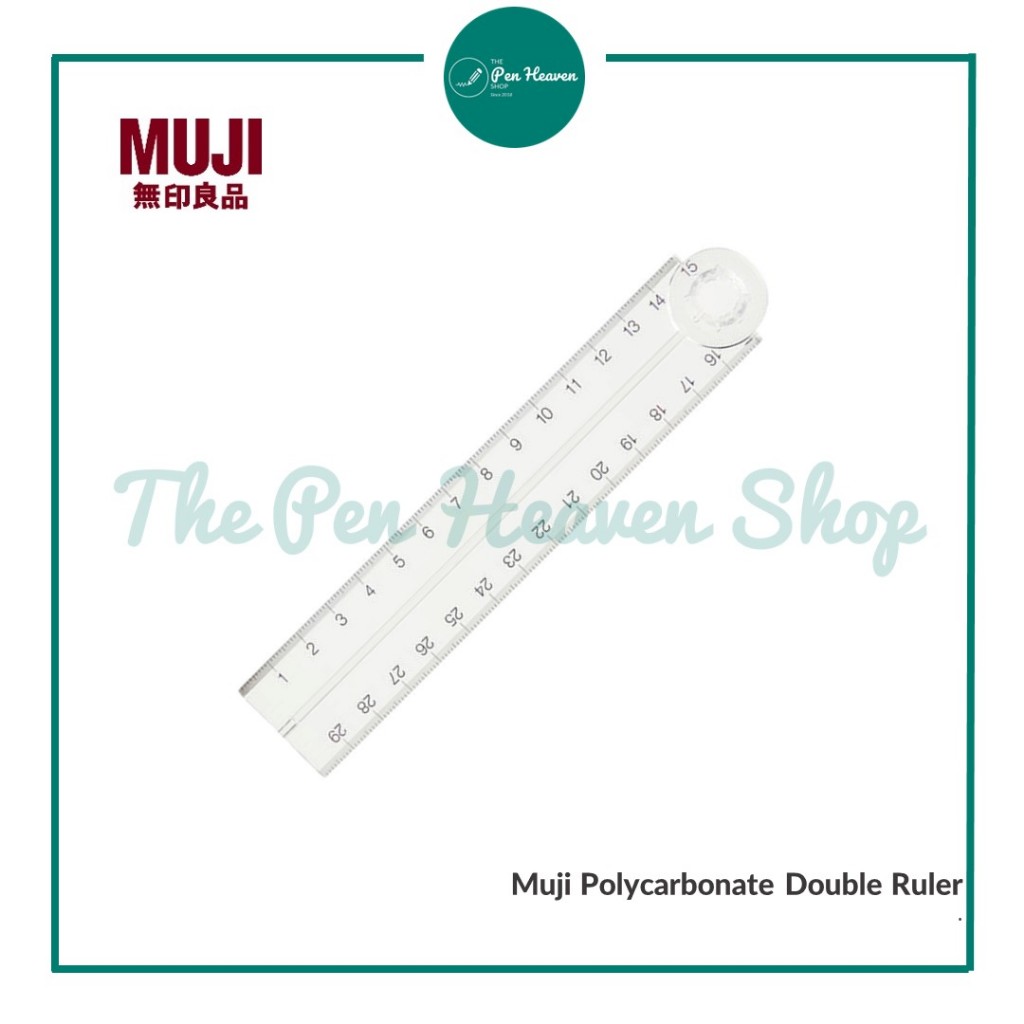 Muji Polycarbonate Double Ruler (Authentic) | Shopee Malaysia