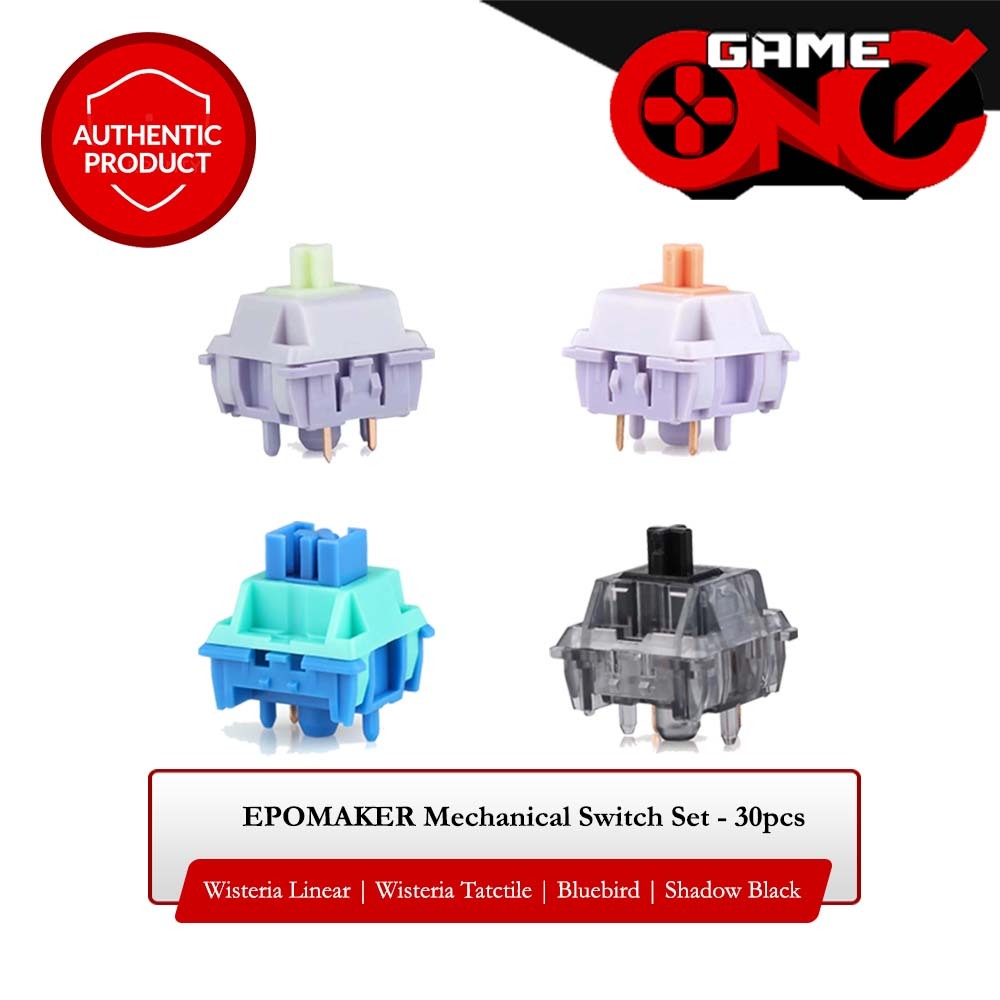 Epomaker Mechanical Switch Set - 30pcs (Shadow Black, Wisteria Linear ...