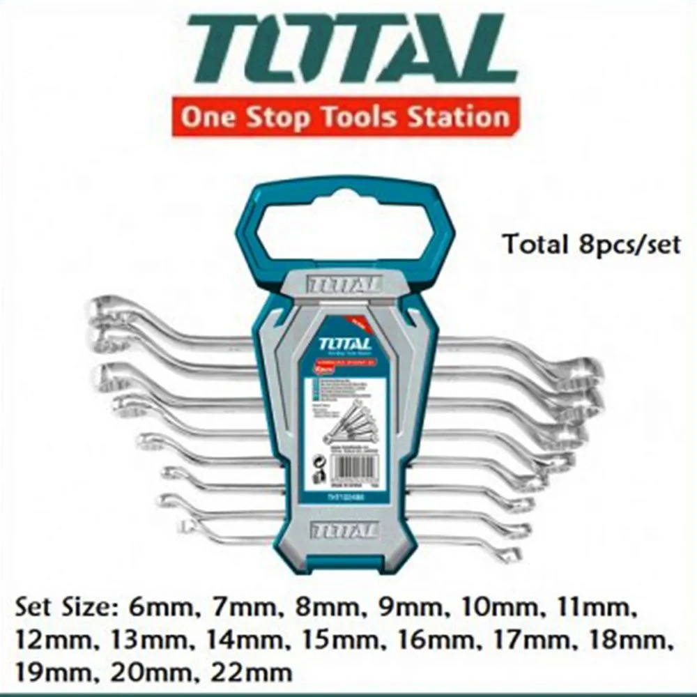 TOTAL OFFSET RING SPANNER SET 8PCS (THT102486) ADTUCARTNA | Shopee Malaysia
