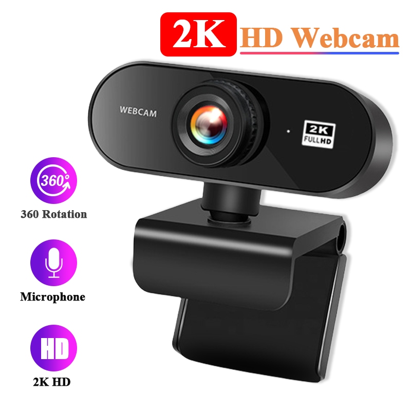 Webcam 2K/ 1080P/ 720P Full HD Video Call For PC Laptop With Microphone ...