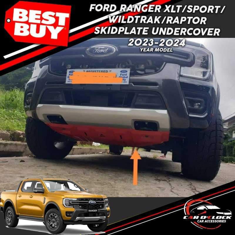 Ford Ranger XLT Sport Wildtrak Raptor 2023-2024 Skid Plate Undercover ...