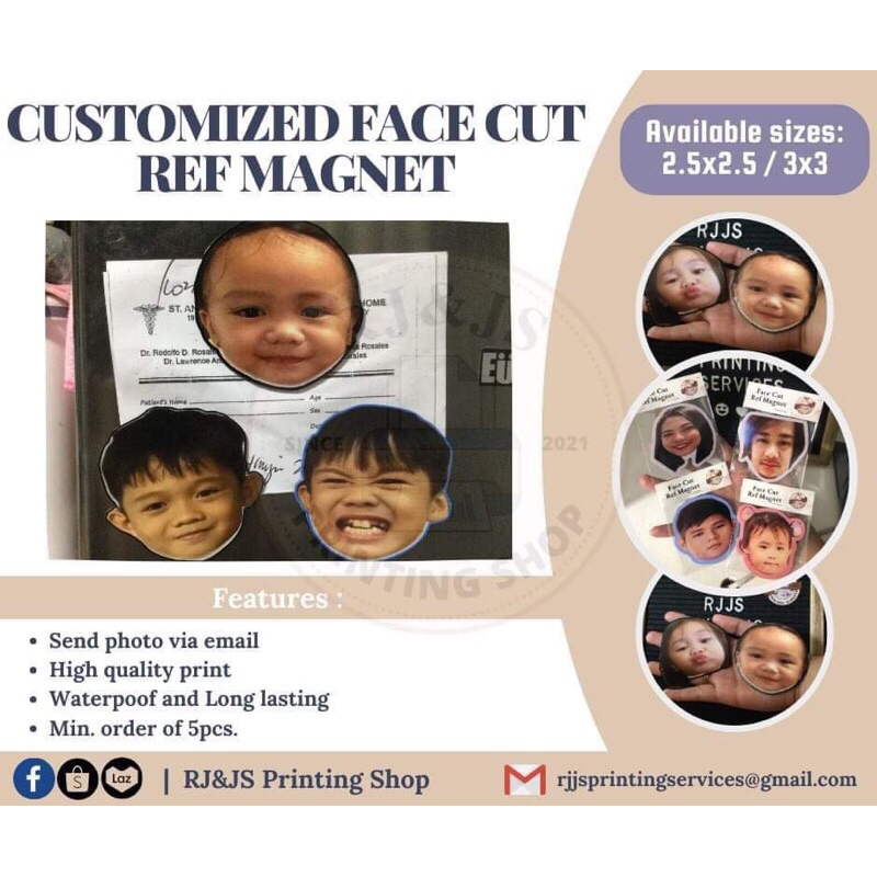 CUSTOMIZED FACE CUT REF MAGNET | Shopee Malaysia