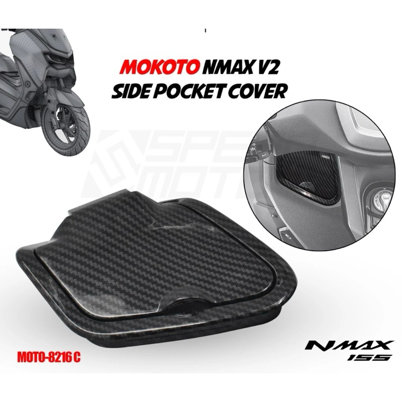 YAMAHA NMAX 2020/2021 VOLT COMPARTMENT COVER (MATTE AND CARBON ...