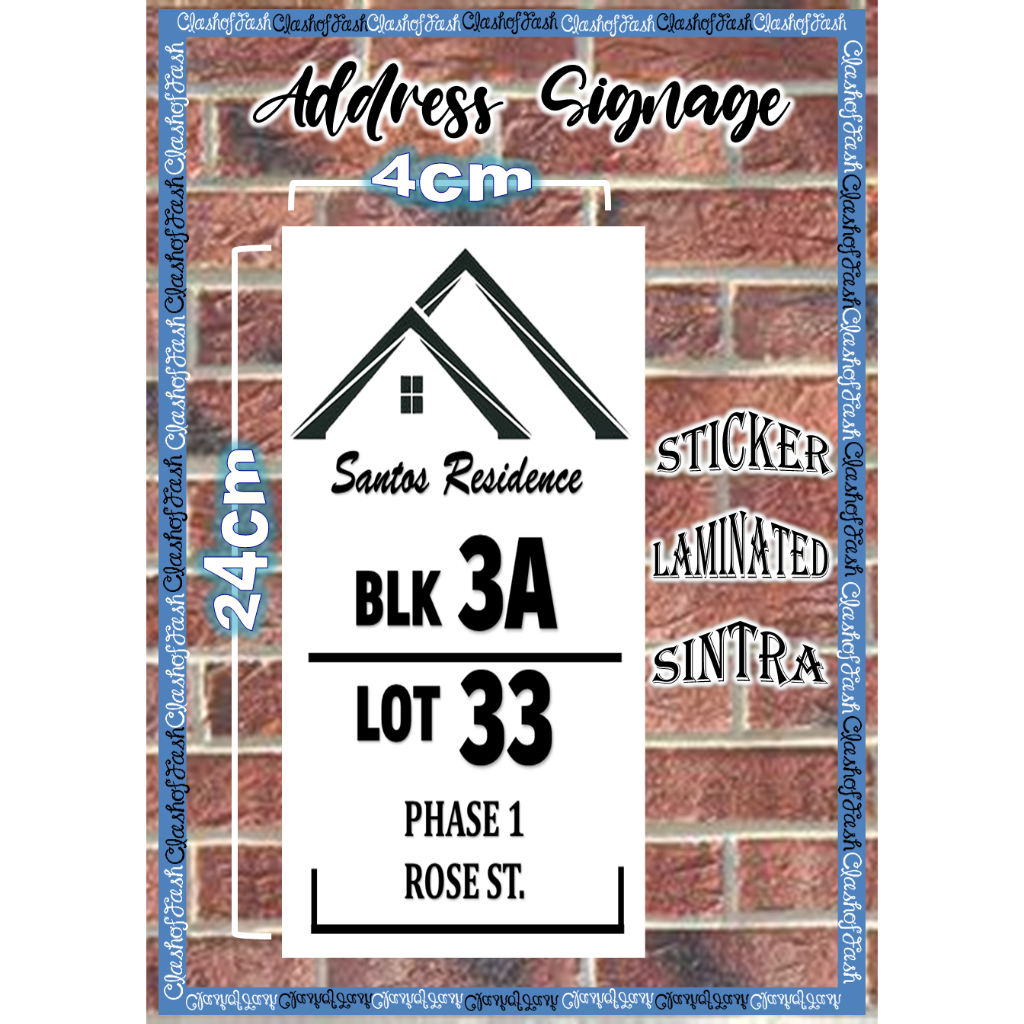 Address Signage [STICKER/ LAMINATED/ SINTRA BOARD] | Shopee Malaysia