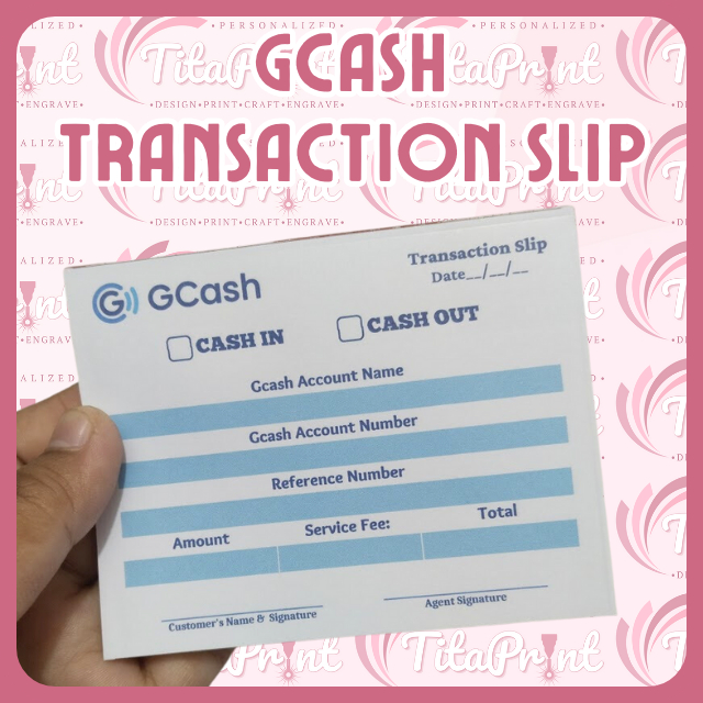 gcash transaction slip/ gcash cash in cash out form | Shopee Malaysia