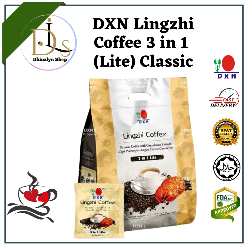 DXN Lingzhi Coffee 3 in 1 Lite (Classic) | Shopee Malaysia