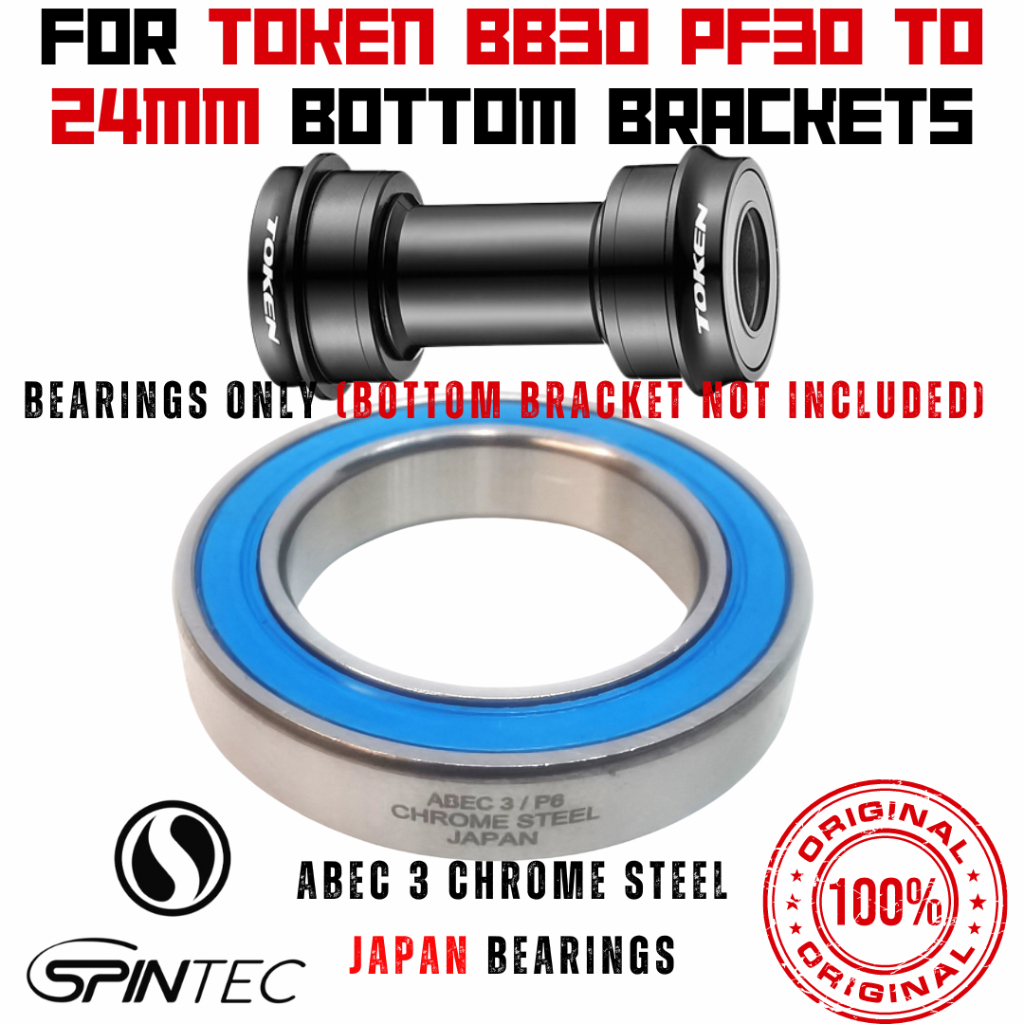 TOKEN BB30 PF30 to 24mm Bottom Bracket Chrome Steel Japan Bearings from ...