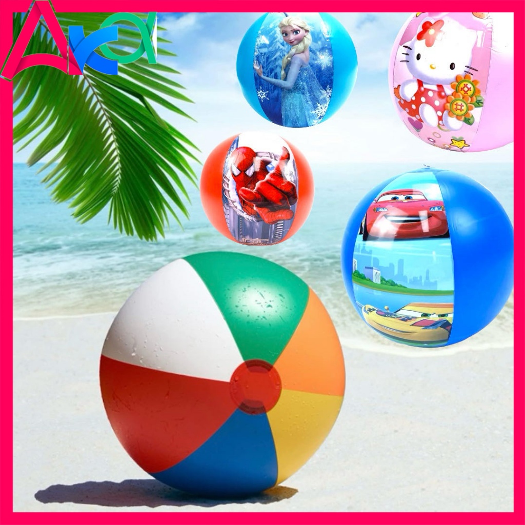 35cm Rainbow beach ball inflatable ball swim kids swim beach ball water ...