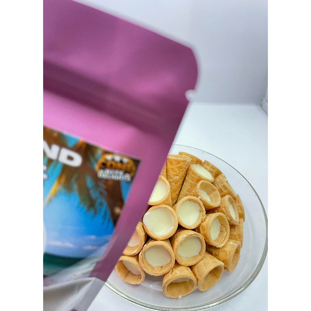 Vanilla Vortex Cone Bite Delight Snack (WHITE CHOCOLATE) | Shopee Malaysia