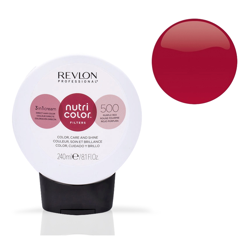 Revlon Professional Nutri Color Creme 500 PURPLE RED Color 240ml Semi ...