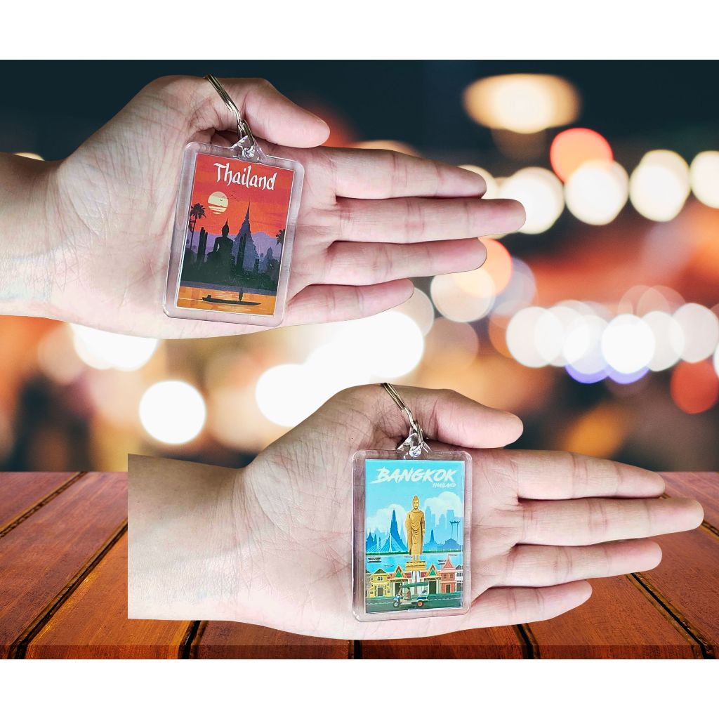 BANGKOK KEYCHAIN DESIGN SOUVENIR | Shopee Malaysia