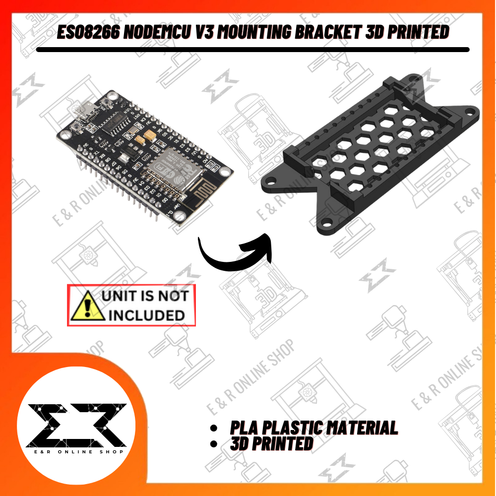 ESP8266 NodeMCU v3 Mounting Bracket 3D Printed | Shopee Malaysia
