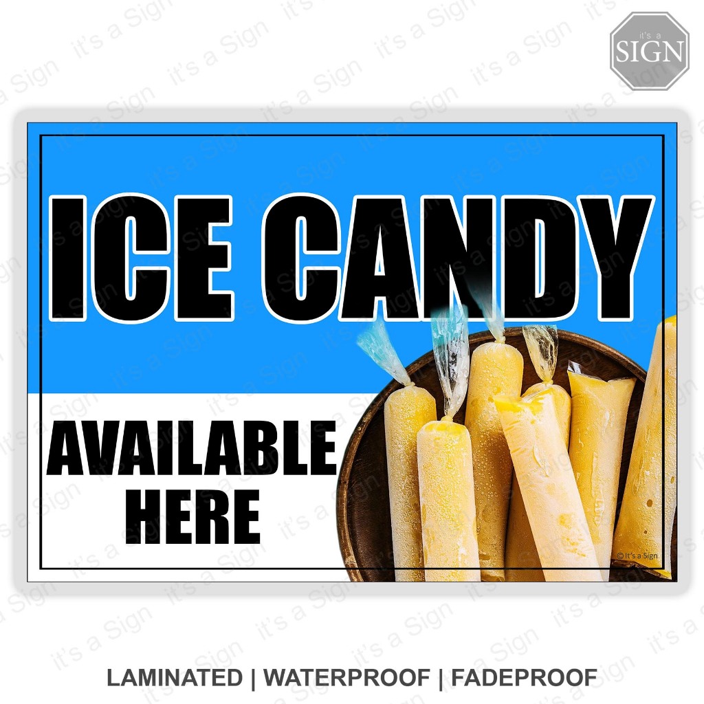 Ice Candy Sari Sari Store Sign - Laminated Signage - A4/A3 Size ...