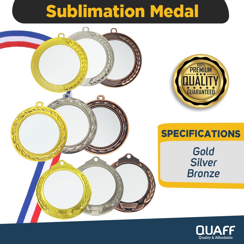 SUBLIMATION PRINTABLE MEDAL GOLD / SILVER / BRONZE (Consumables Only ...