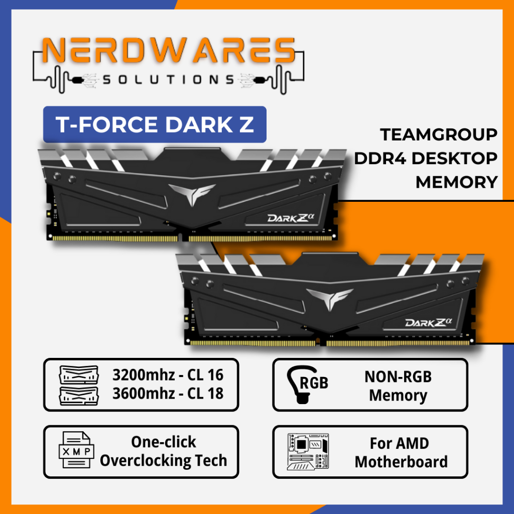 Teamgroup T-Force DARK Z DDR4 3200mhz 3600mhz RAM Gaming Memory ...