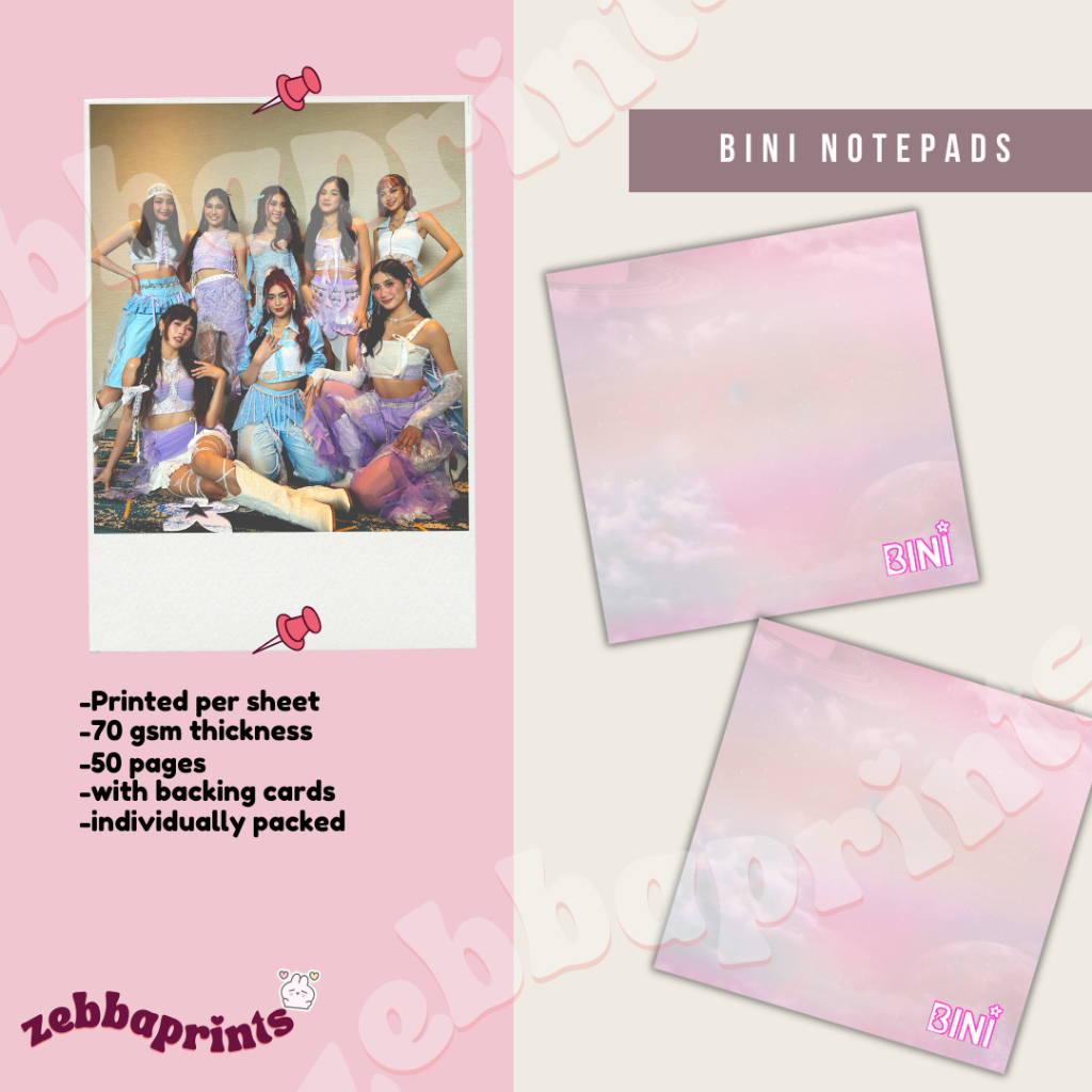 BINI CUSTOM MADE NOTEPADS | Shopee Malaysia