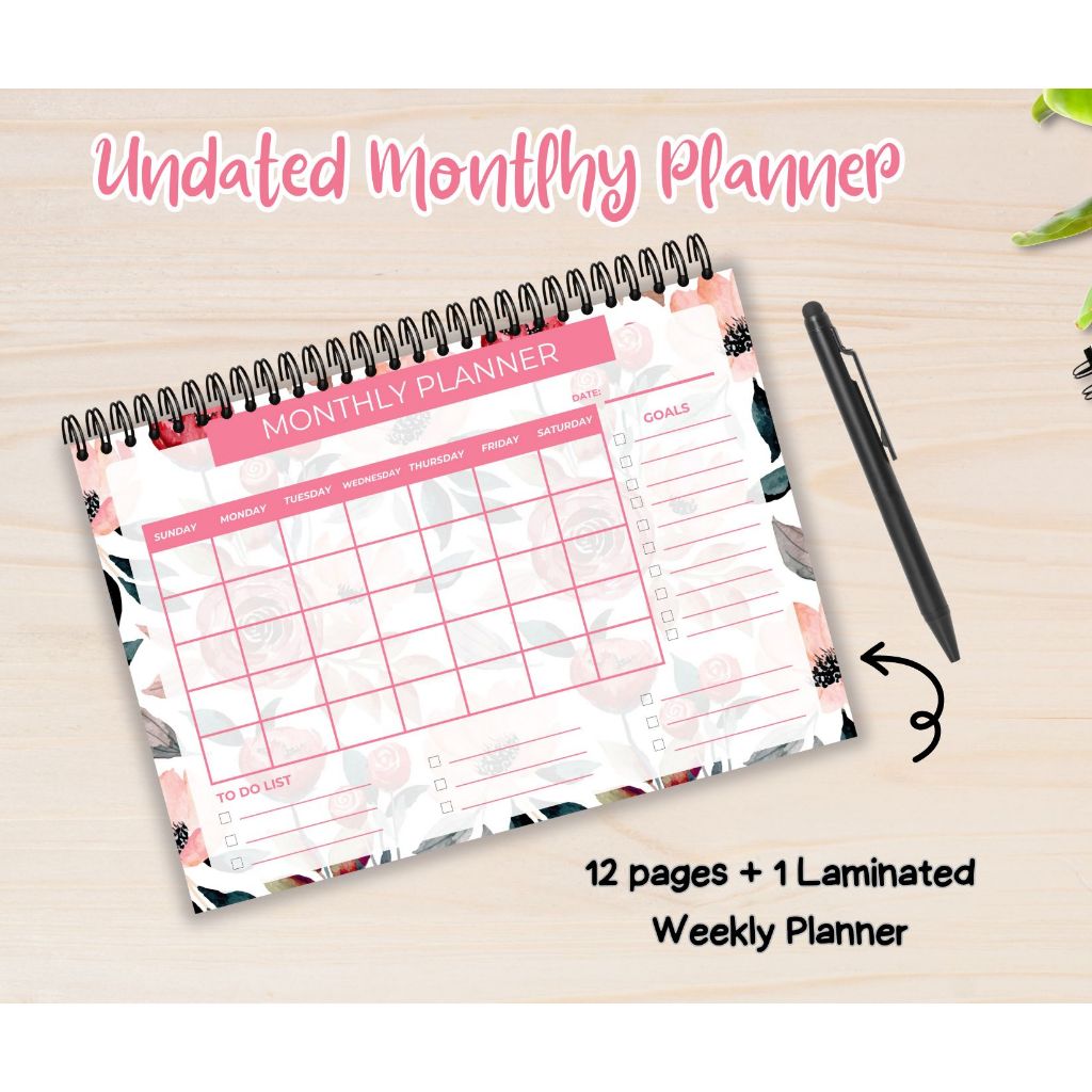 Personalized Flat Desk 2024 Calendar and Notepad | Gift Set Idea ...