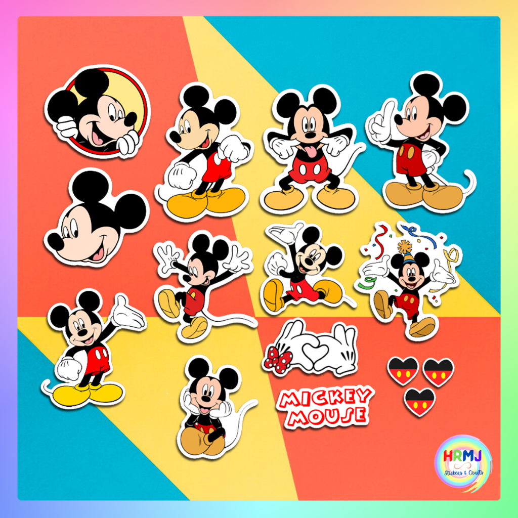 12 PCS Mickey Mouse Sticker Set | Die Cut | 8005 | Shopee Malaysia