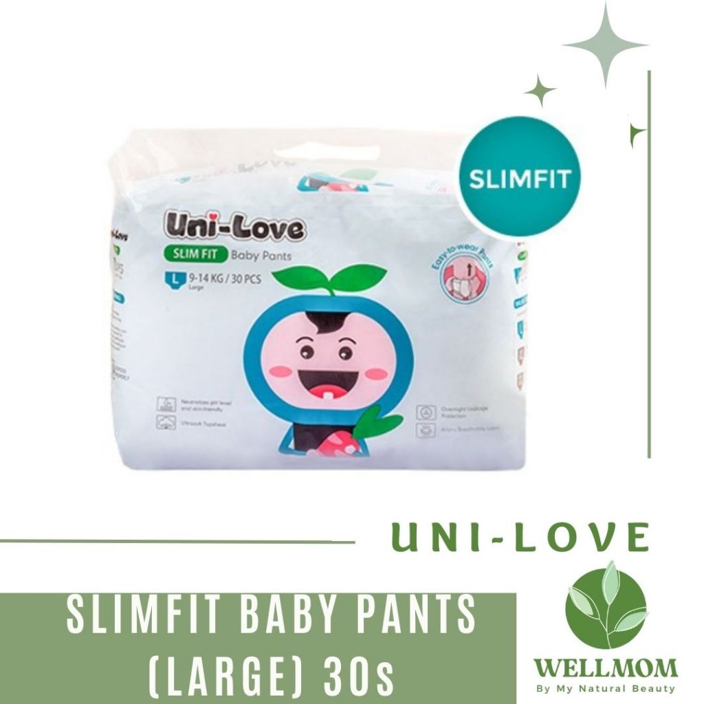 UniLove Slim Fit Baby Pants 30's (Large) | Shopee Malaysia