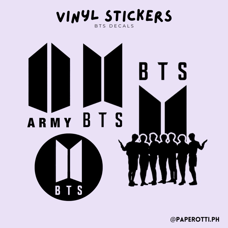 BTS Logo Kpop Decal Stickers | Tumblers Laptop Notebook Cars Luggage ...