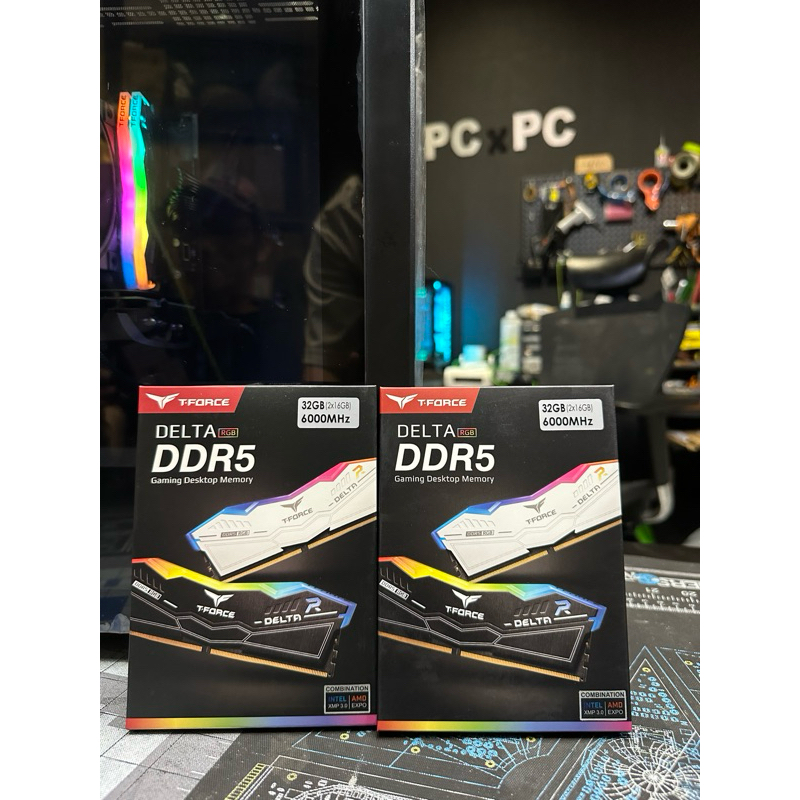 Teamgroup T-Force Delta RGB 32GB (2 x 16GB) DDR5-6000 CL30 Memory RAM ...