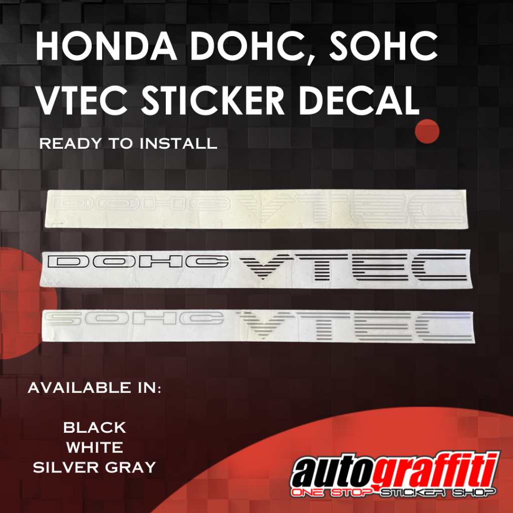 Honda DOHC or SOHC VTEC Door Car Sticker Decal | Shopee Malaysia