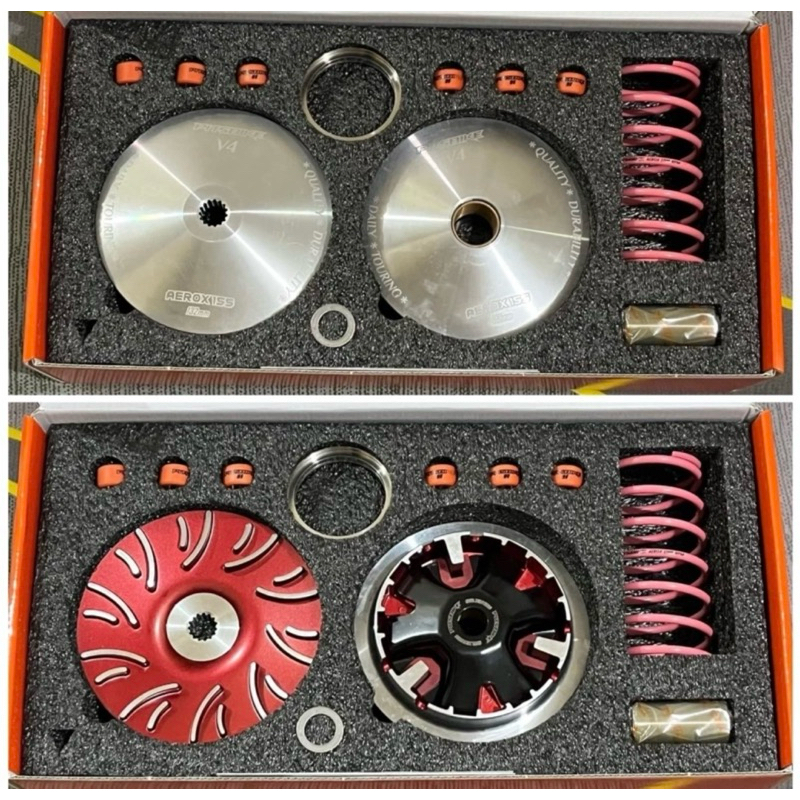 PITSBIKE RACING THUNDER CVT SYSTEM PULLEY SET V4 AEROX 155 V1 V2 / NMAX ...