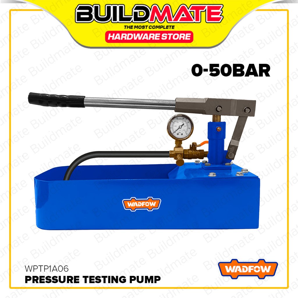 BUILDMATE Wadfow 7L Pressure Testing Pump 0-50 Bar Water Oil Test Pump ...