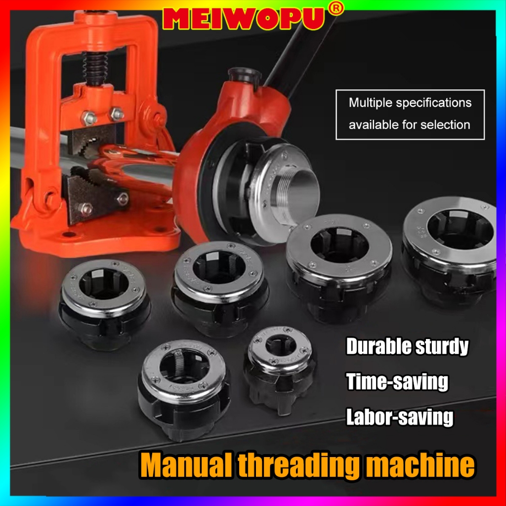 Manual Threading Machine Multiple Sizes Plastic Pipe Water Pipes 6 Die ...